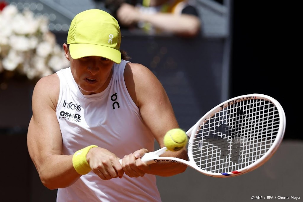 Poolse tennisster Swiatek naar halve finale in Madrid