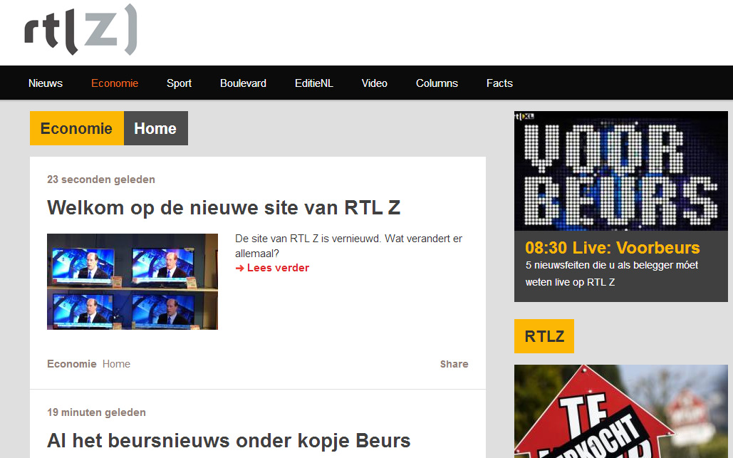 Welkom op de nieuwe site van RTL Z