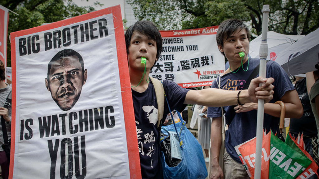 Chinezen de straat op tegen uitlevering Snowden