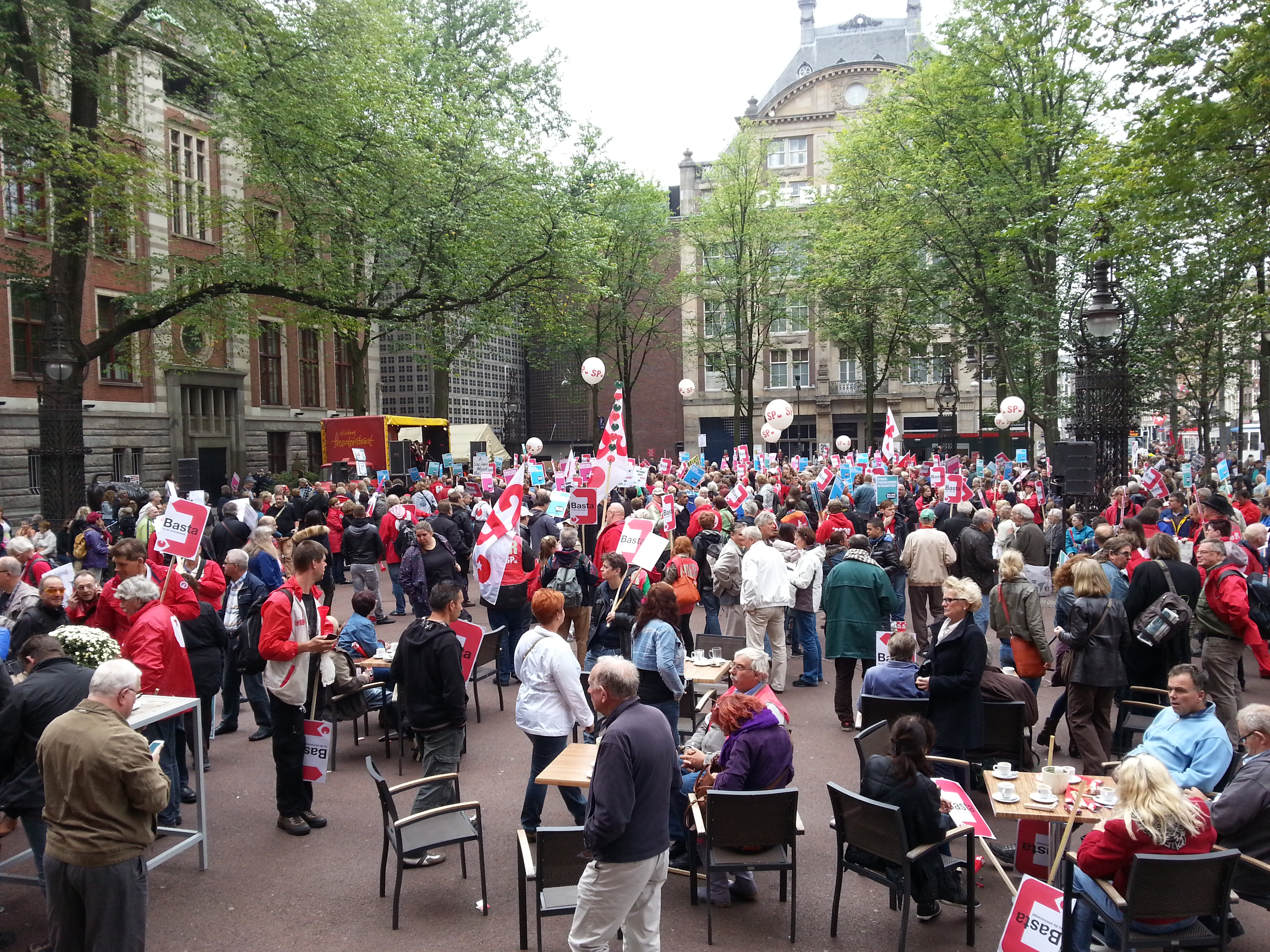 Demonstraties op punt van beginnen