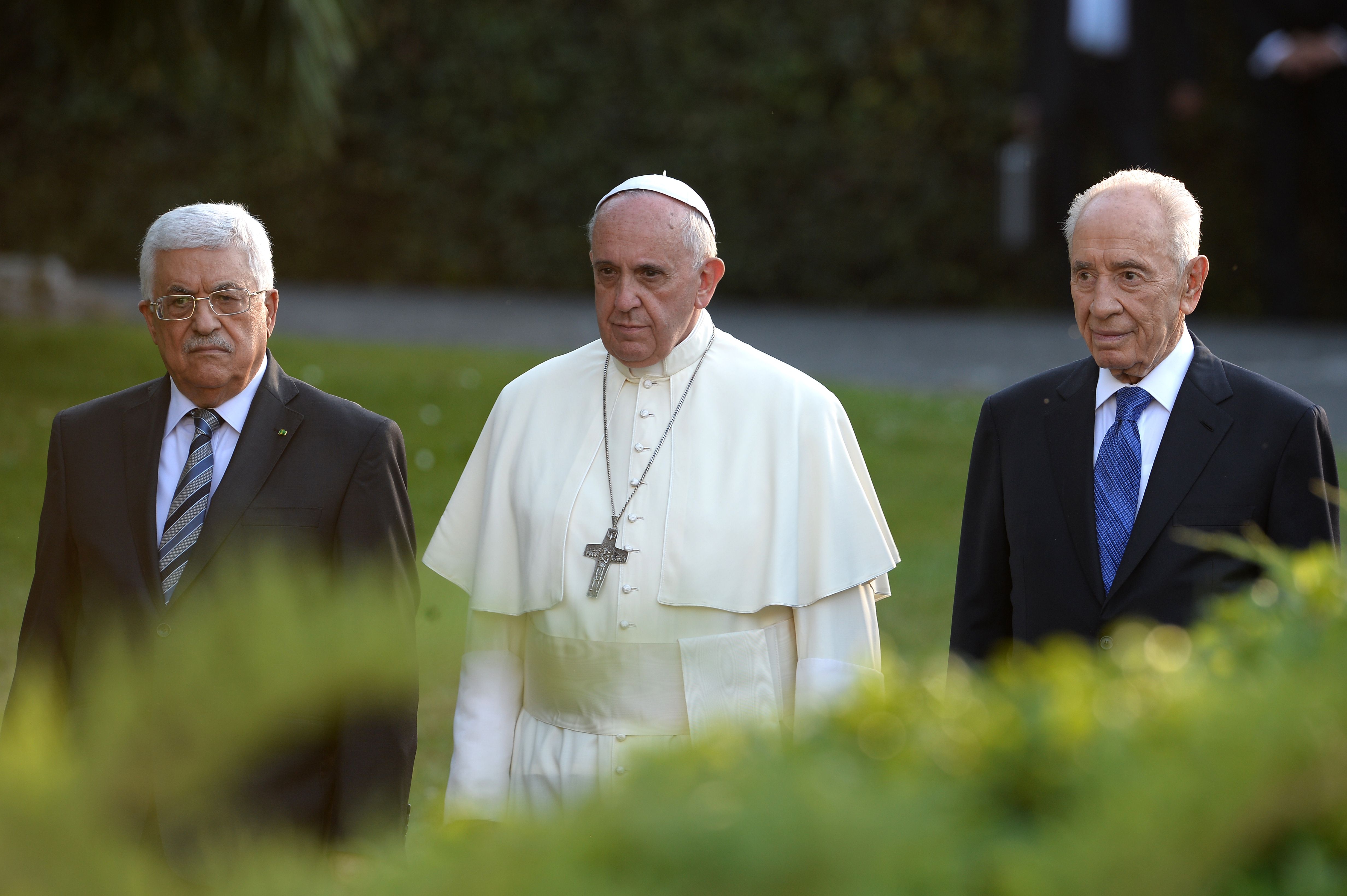 Peres en Abbas aangekomen in Vaticaan