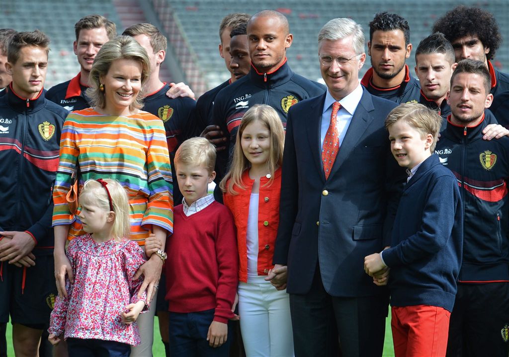 Belgische koning bij training Rode Duivels