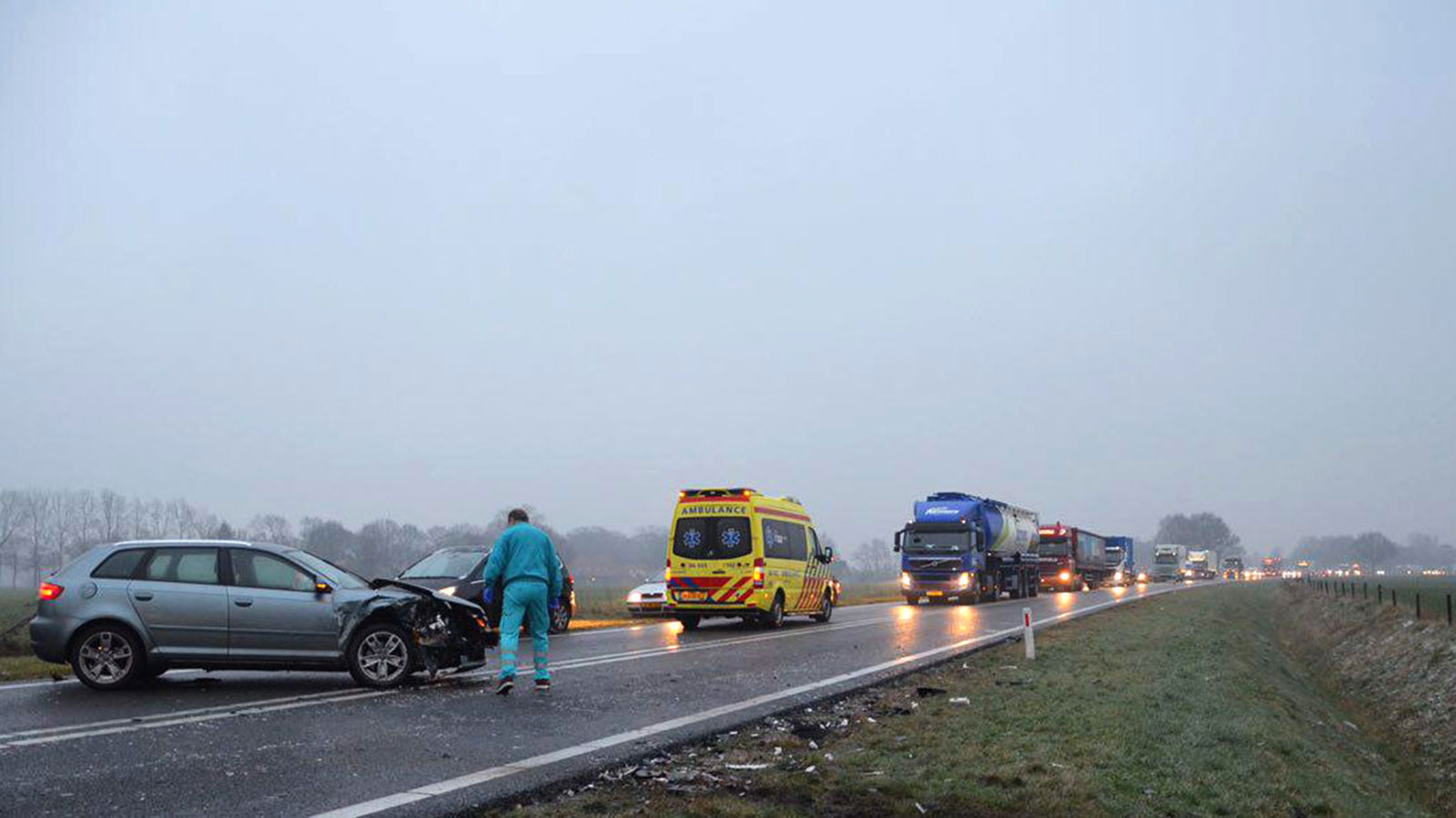 Code rood in Groningen, Friesland en Drenthe vanwege ijzel