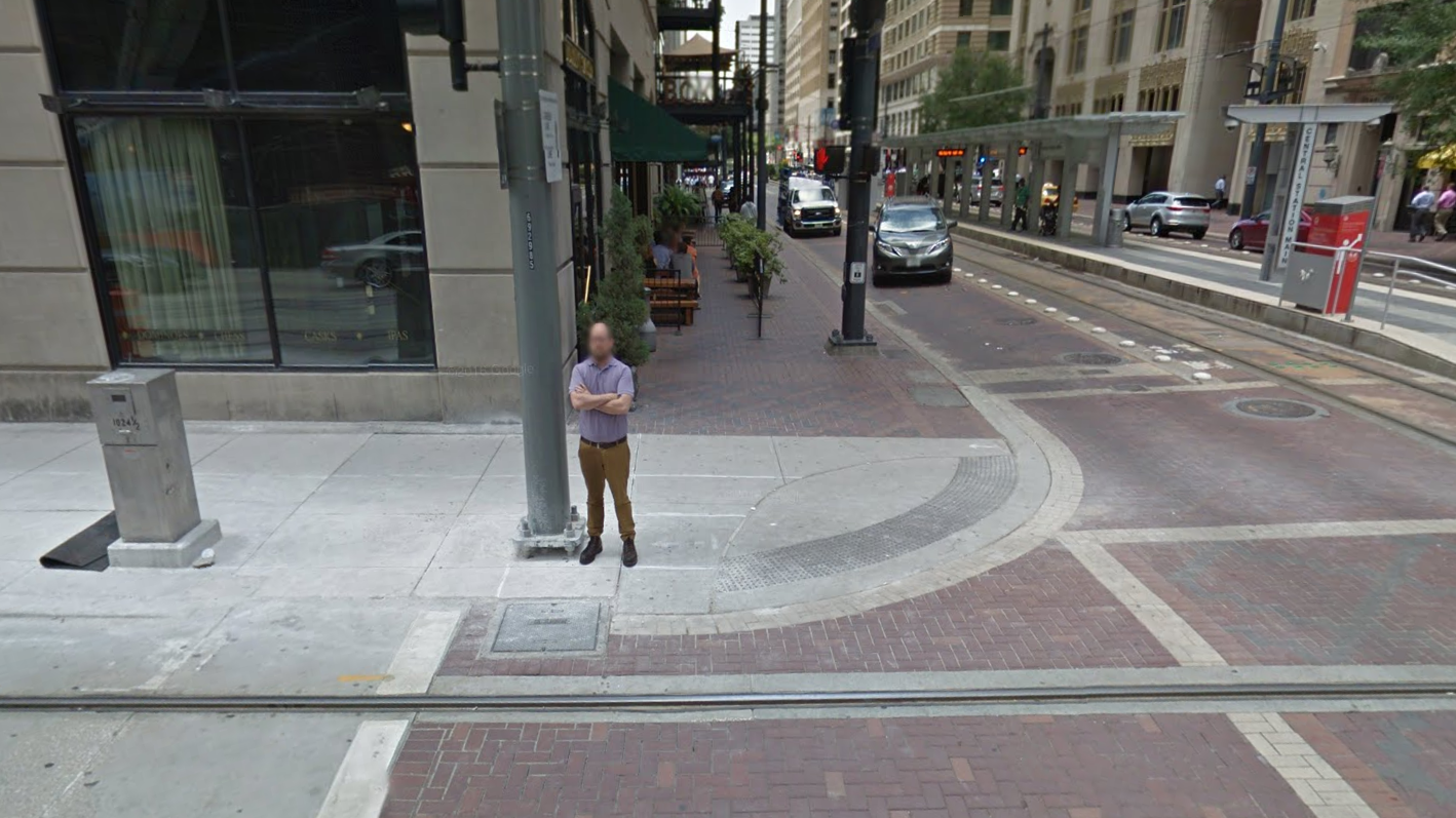 Daar sta je dan met je natte broek op Streetview