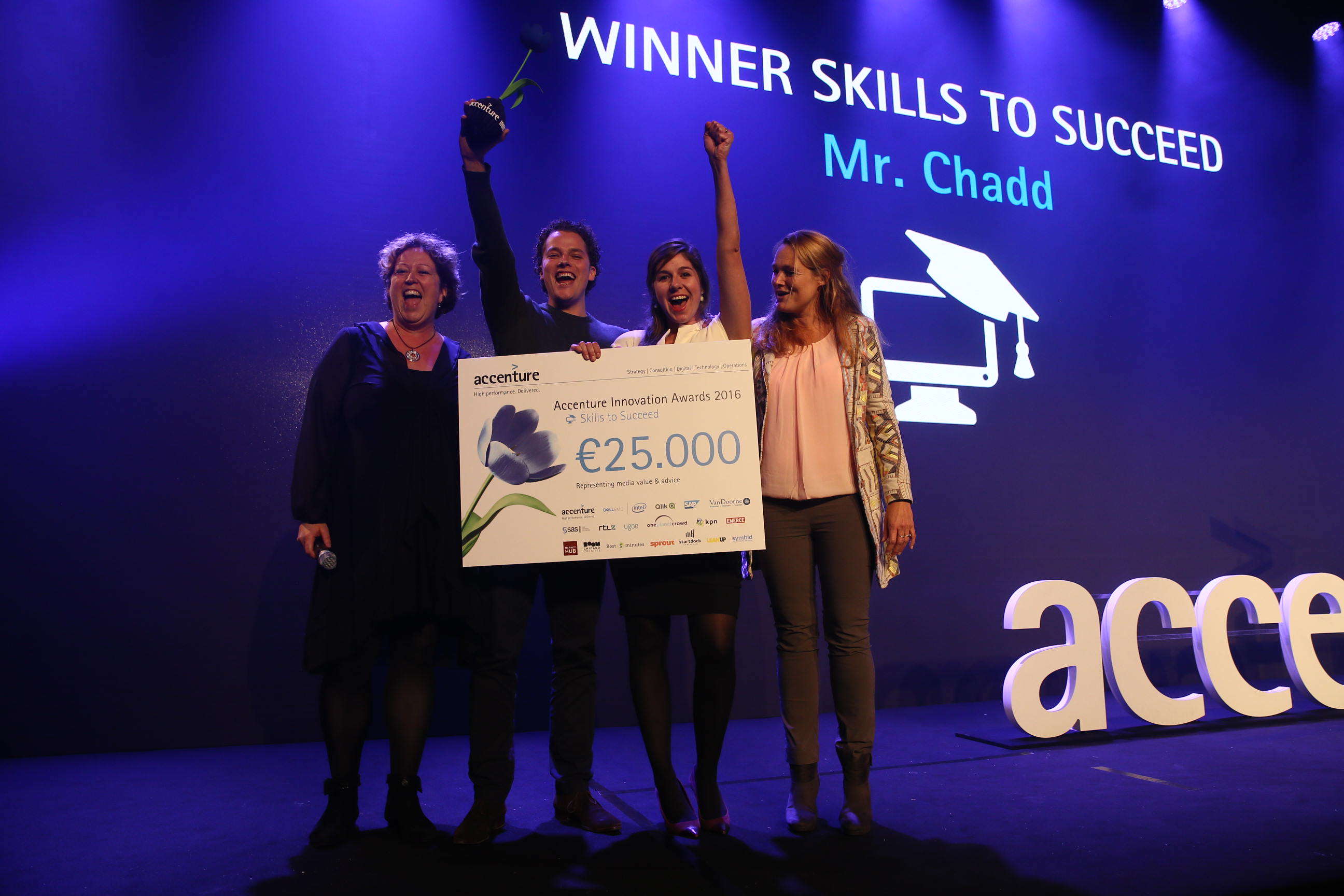 Mr. Chadd winnaar van de Blauwe Tulp binnen thema Skills to Succeed