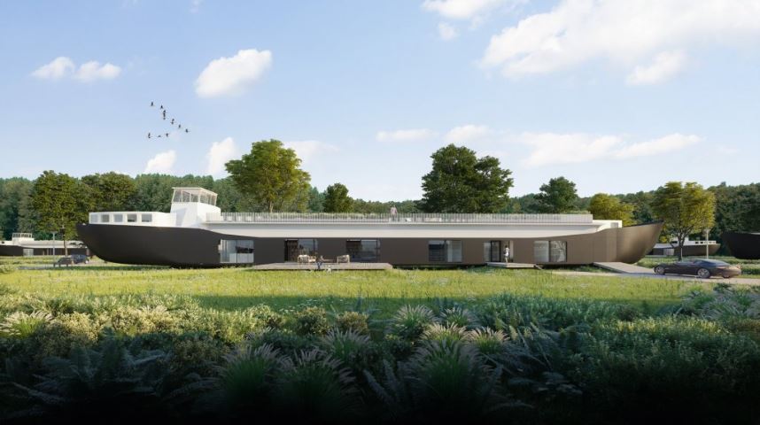 Wonen op een vrachtschip: architecten ontwerpen villa's van boten