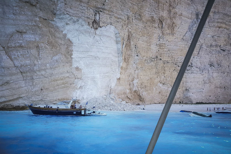 Gewonden door aardverschuiving op beroemd strand Zakynthos