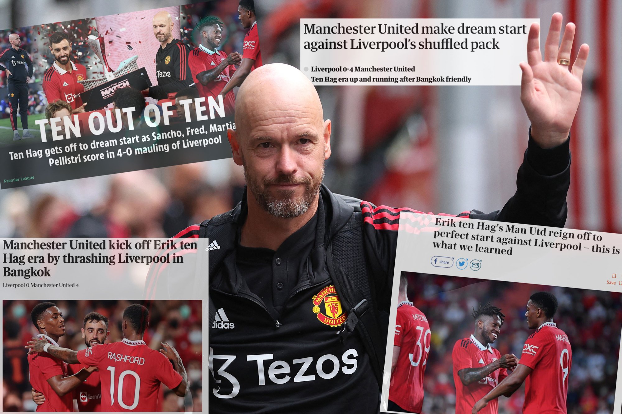 Engelse kranten lovend over Ten Hag en ManUnited