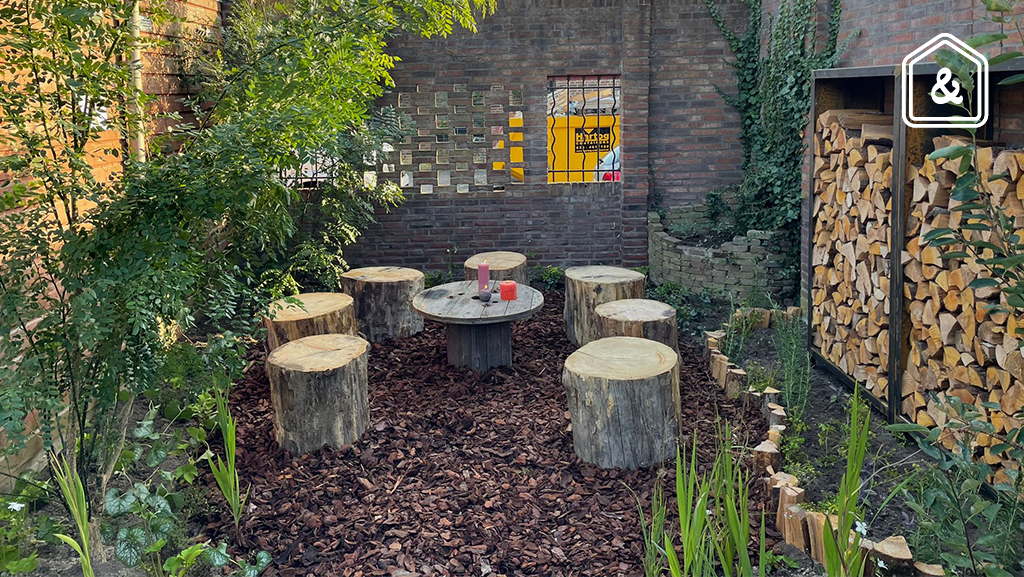 Een duurzame tuin vol natuurelementen voor Robin en Jasper