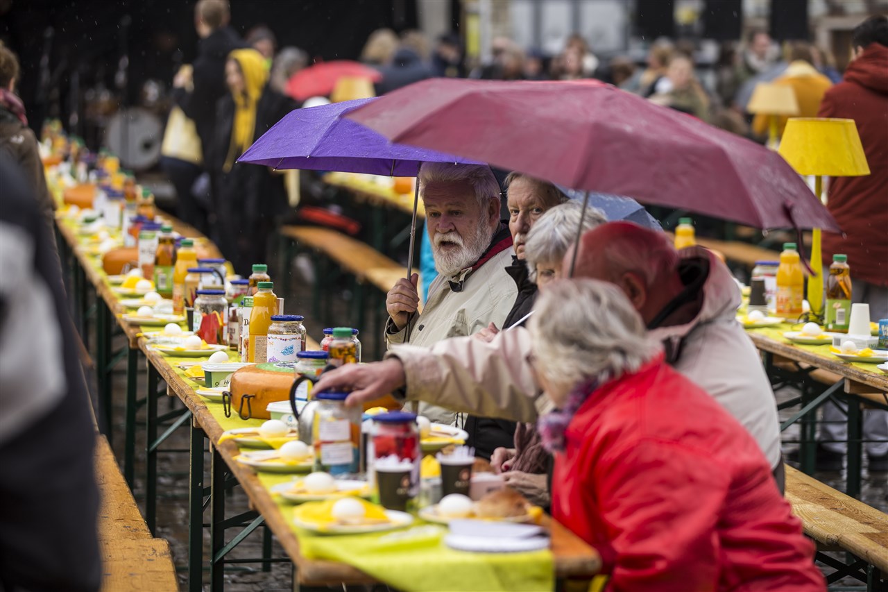 Eitjes zoeken kan het beste zondag, tweede paasdag kletsnat