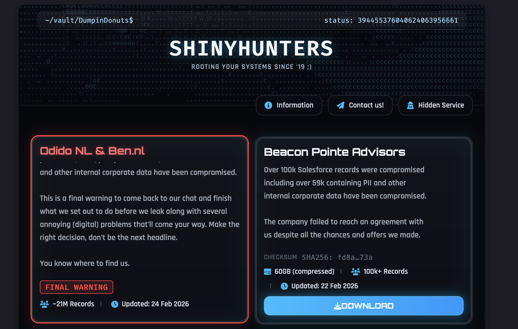Al jaren berucht en gevreesd: dit zijn Shinyhunters, de Odido-hackers