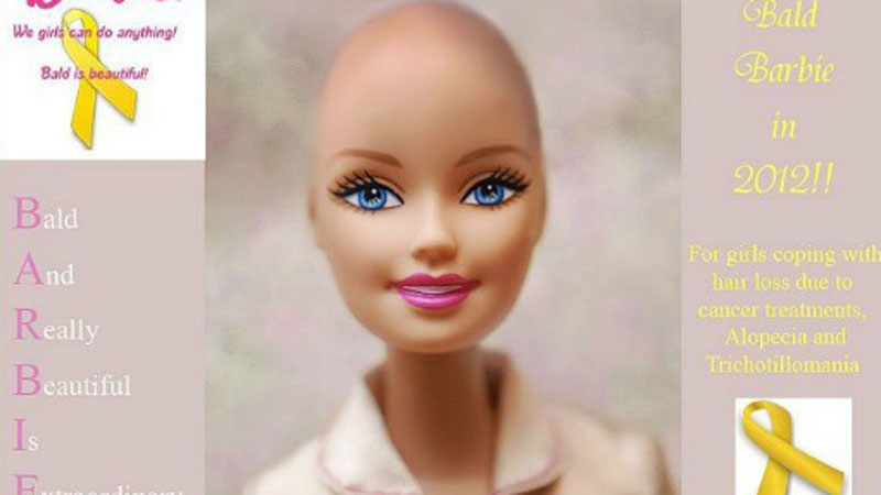 Kale Barbie voor kinderen met kanker